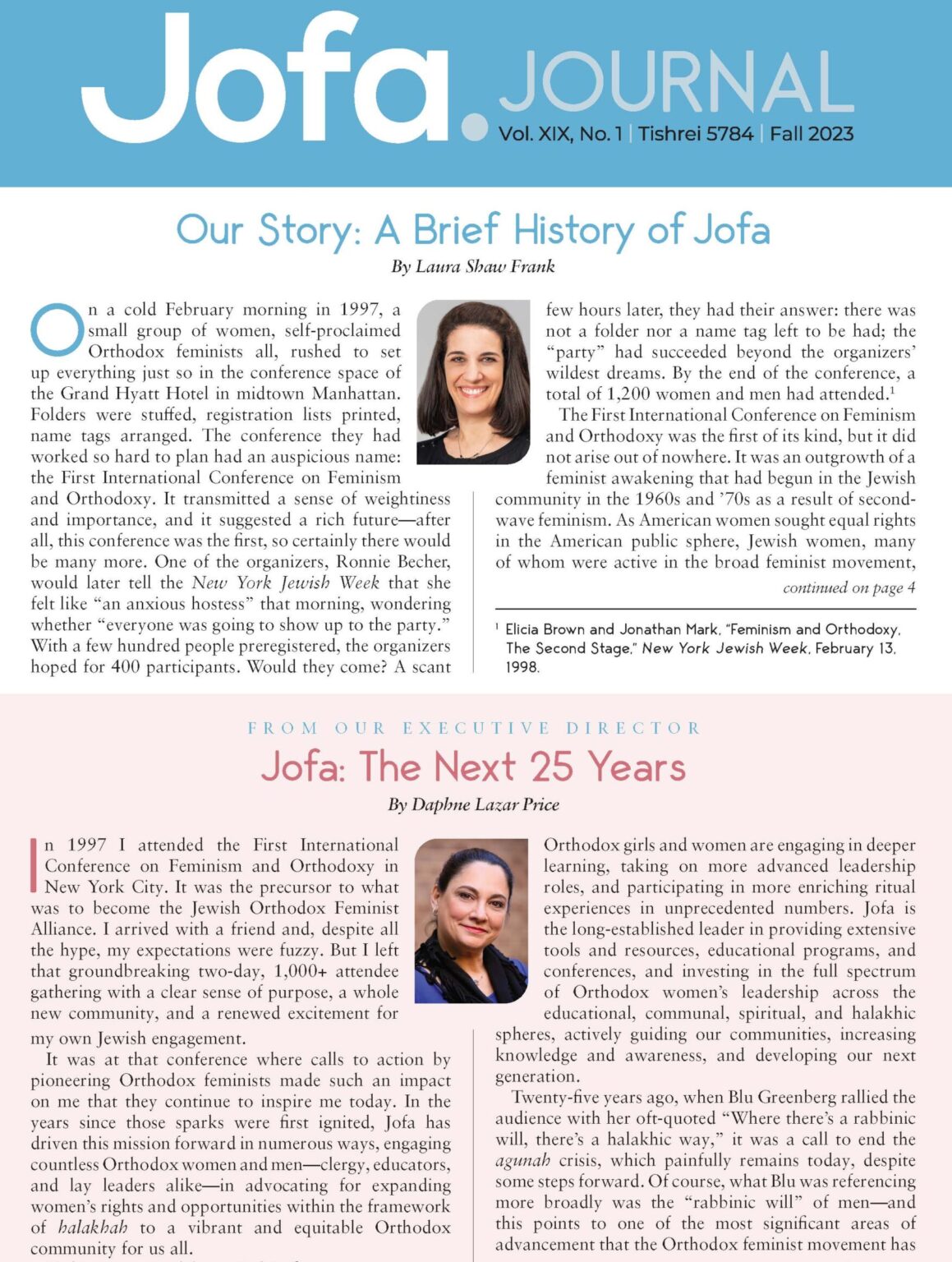 Jofa – Jewish Orthodox Feminist Alliance