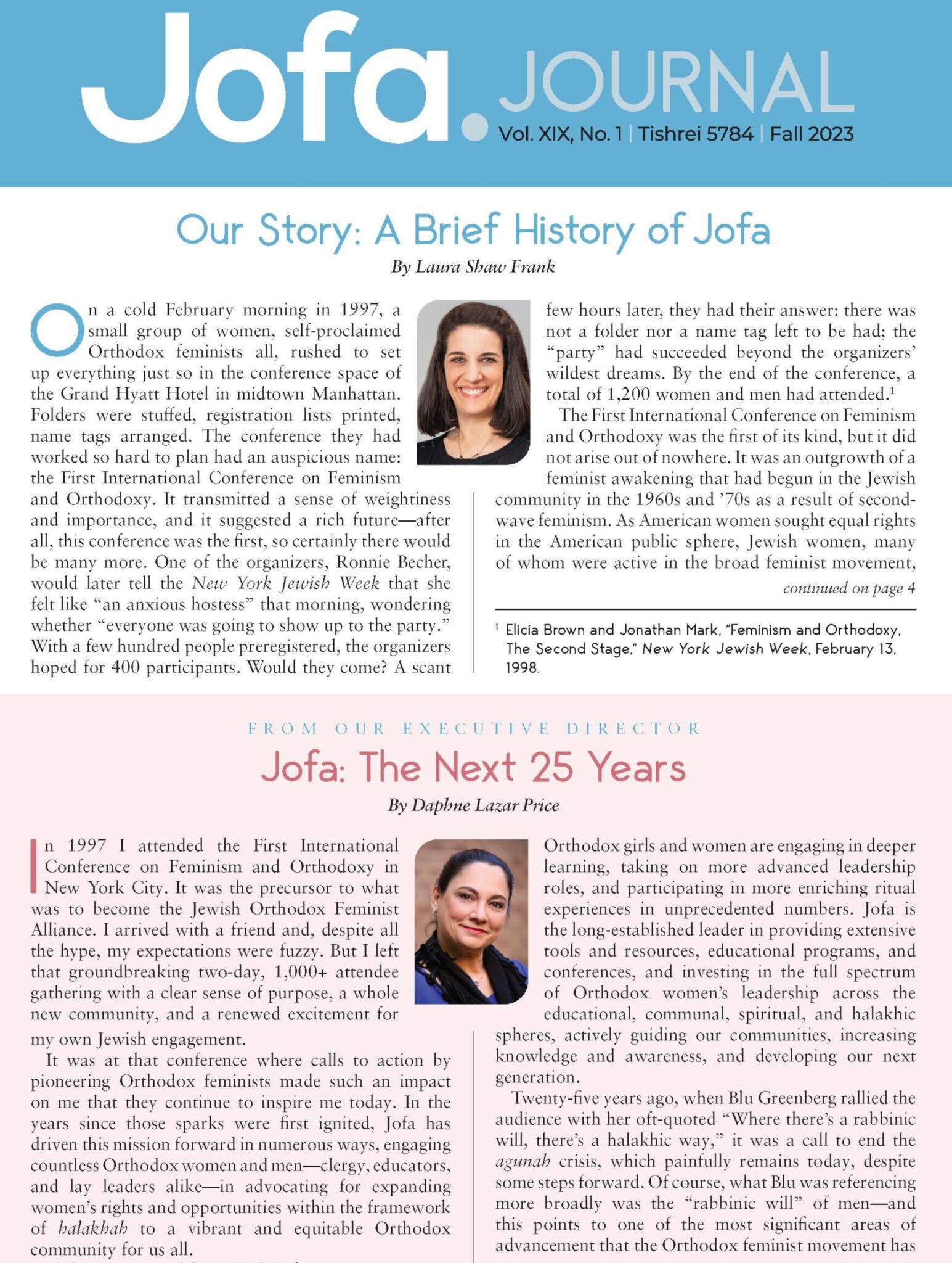 Jofa – Jewish Orthodox Feminist Alliance